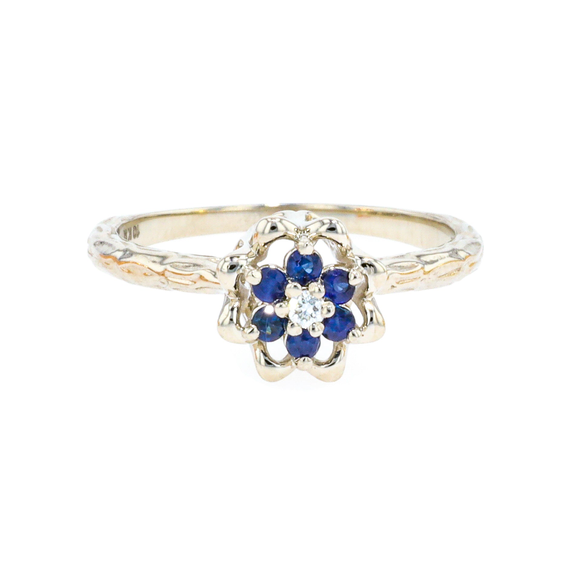 Tulip Rings 10K White Gold
